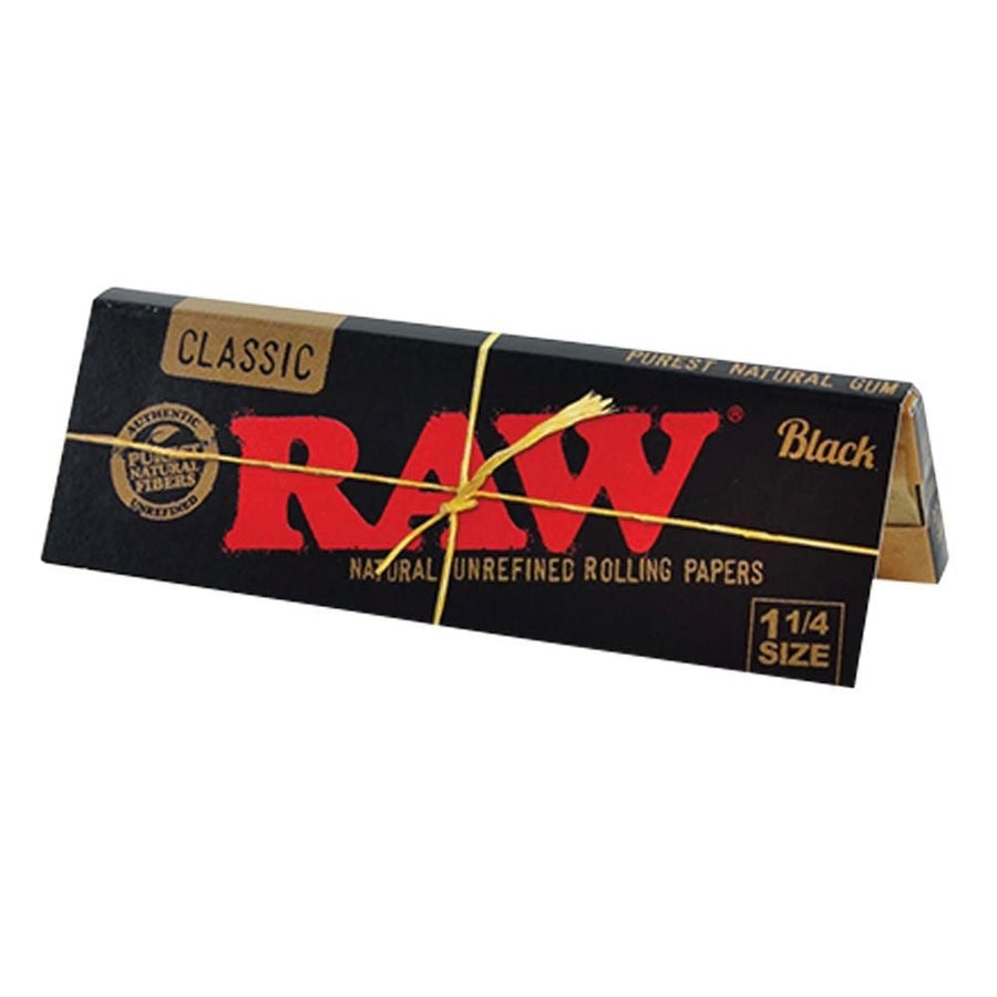 Raw Classic Black 1.25" Rolling Papers | Wholesale · Dyspensr Wholesale